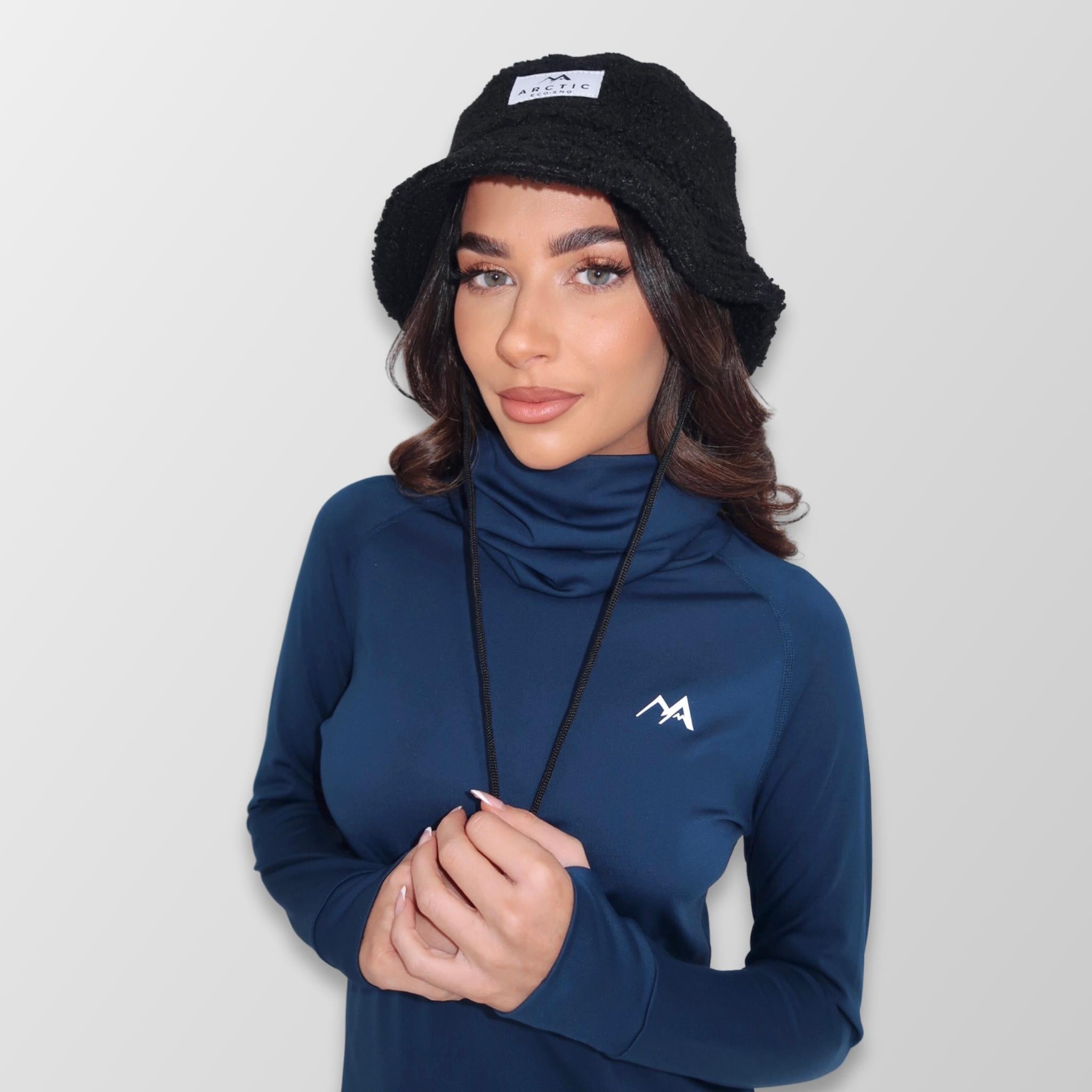Sherpa Bucket Hat | Black Sherpa Hat | Arctic Eco-Sno