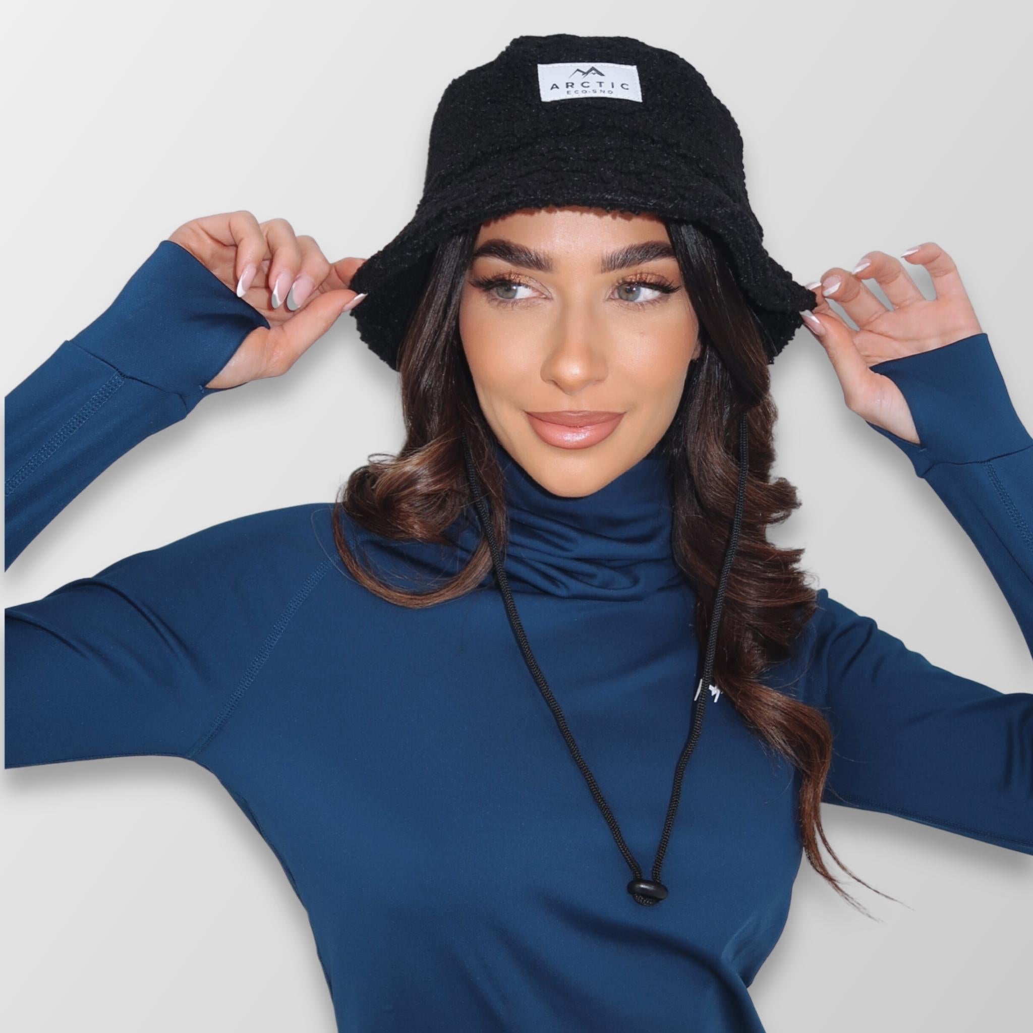 Sherpa Bucket Hat | Black Sherpa Hat | Arctic Eco-Sno